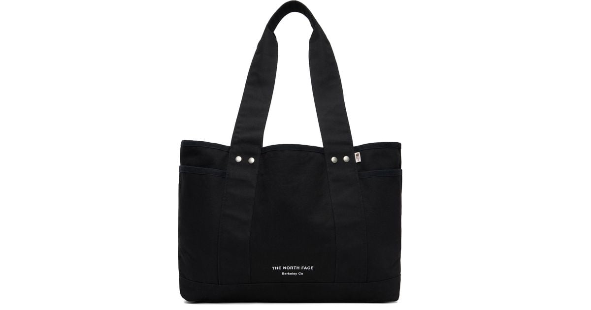 The North Face Circular Cotton Tote in Black | Lyst