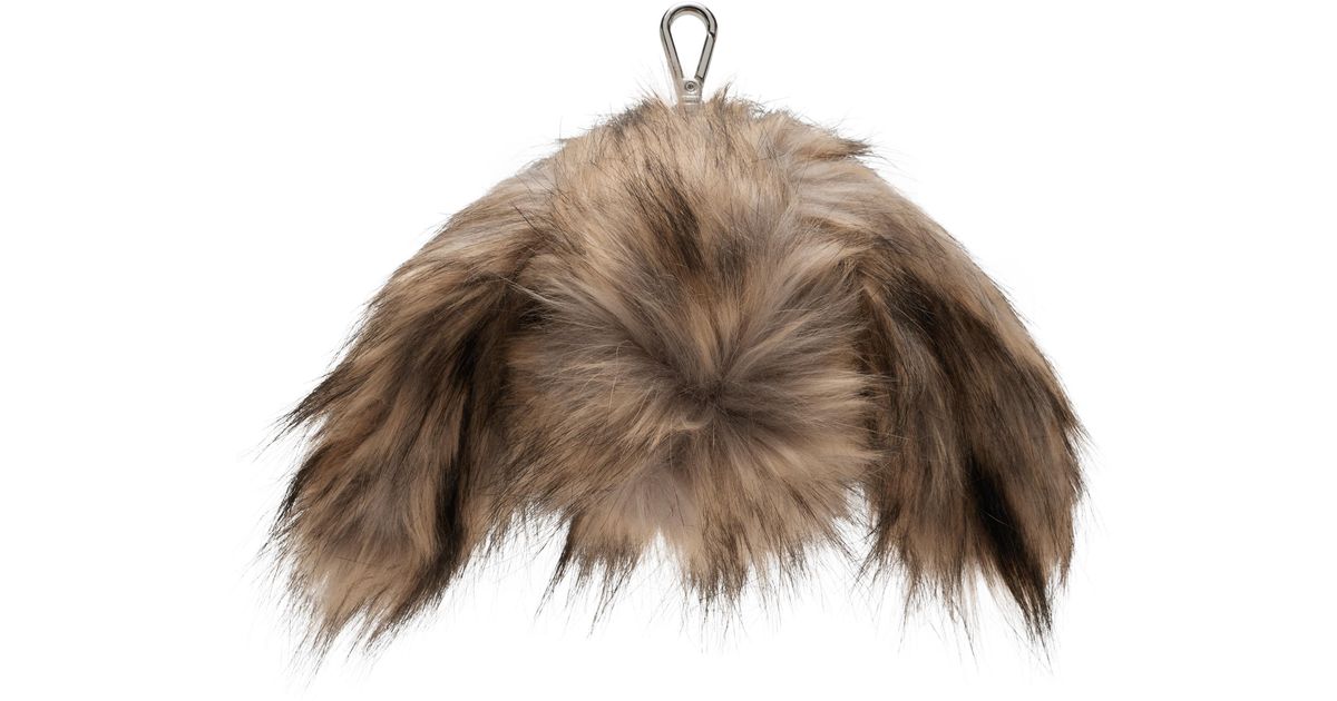 Simone Rocha Faux Fur Hare Coin Purse Bag Charm in Brown | Lyst UK