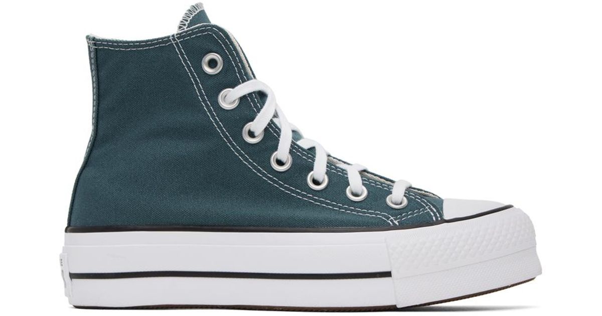 Converse Blue Chuck Taylor All Star Lift Sneakers in Black | Lyst