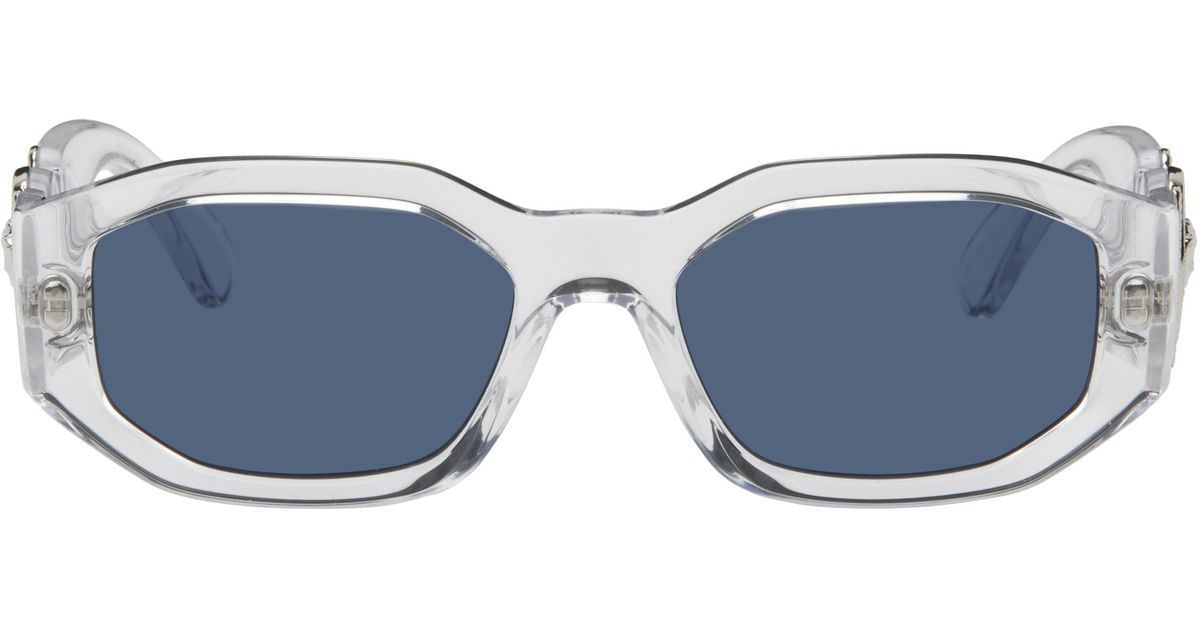 Versace Transparent Medusa Biggie Sunglasses in Black for Men | Lyst