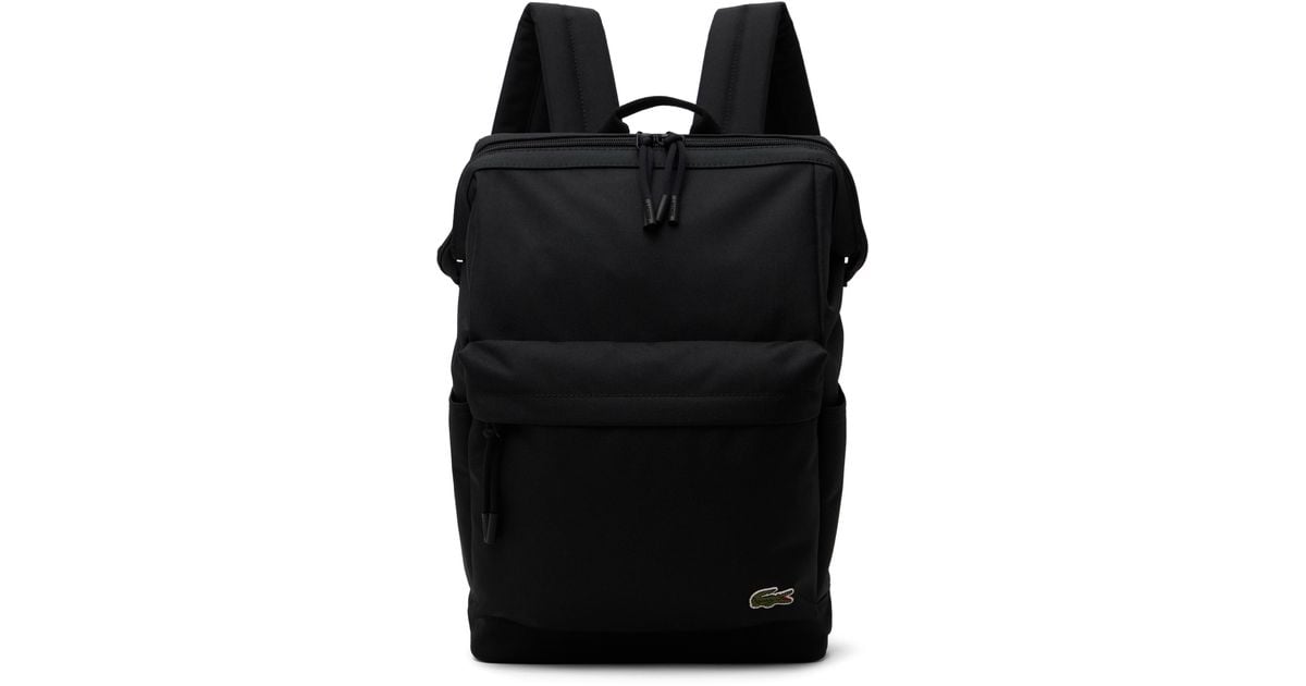 Lacoste Neocroc Small Rectangular Backpack in Black for Men | Lyst