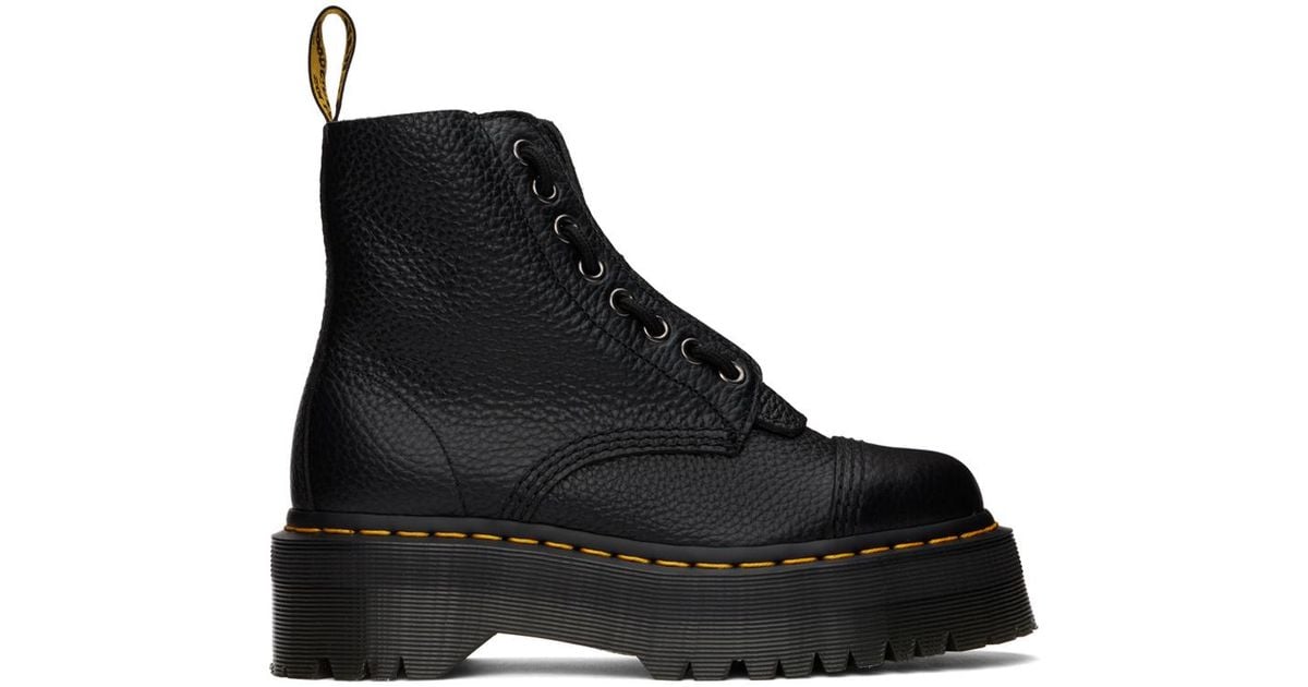 Dr. Martens Sinclair Milled Nappa Platform Boots in Black | Lyst