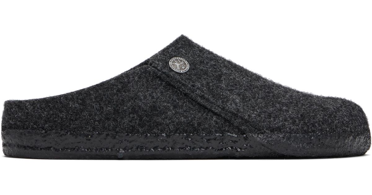 Birkenstock Narrow Zermatt Slippers in Black | Lyst UK