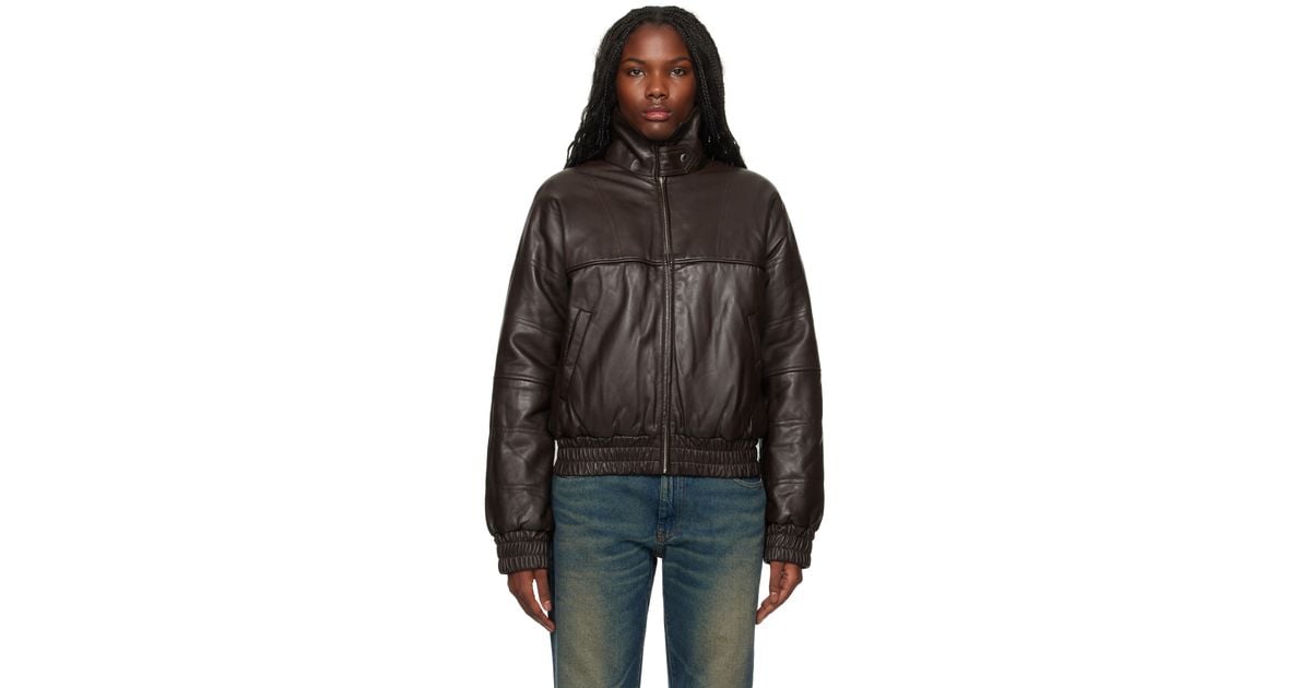 GIMAGUAS Paula Leather Jacket in Black | Lyst