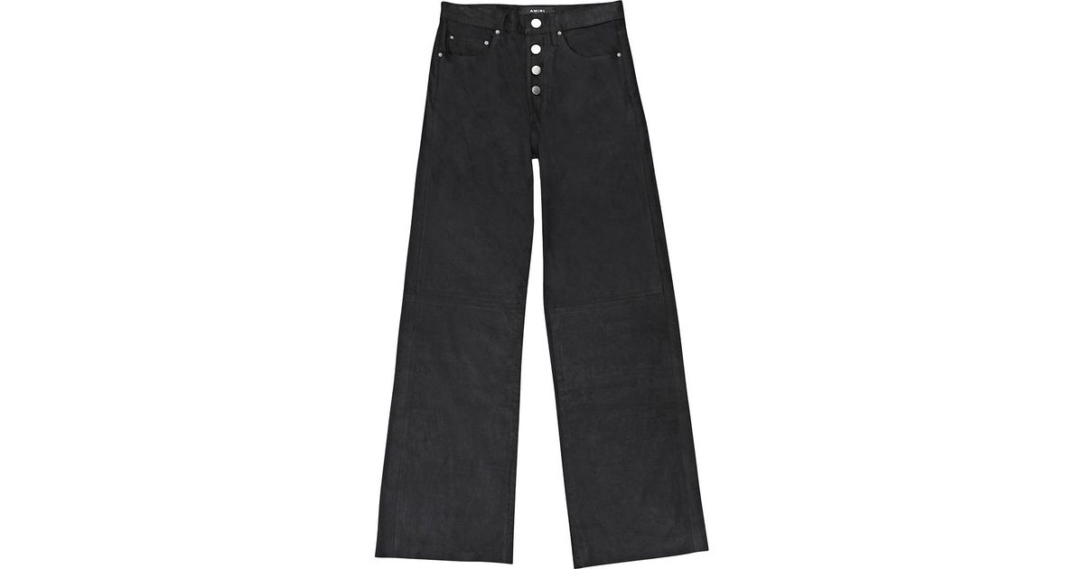Amiri Baggy Leather Pants Wbbag Lth" in Black | Lyst UK