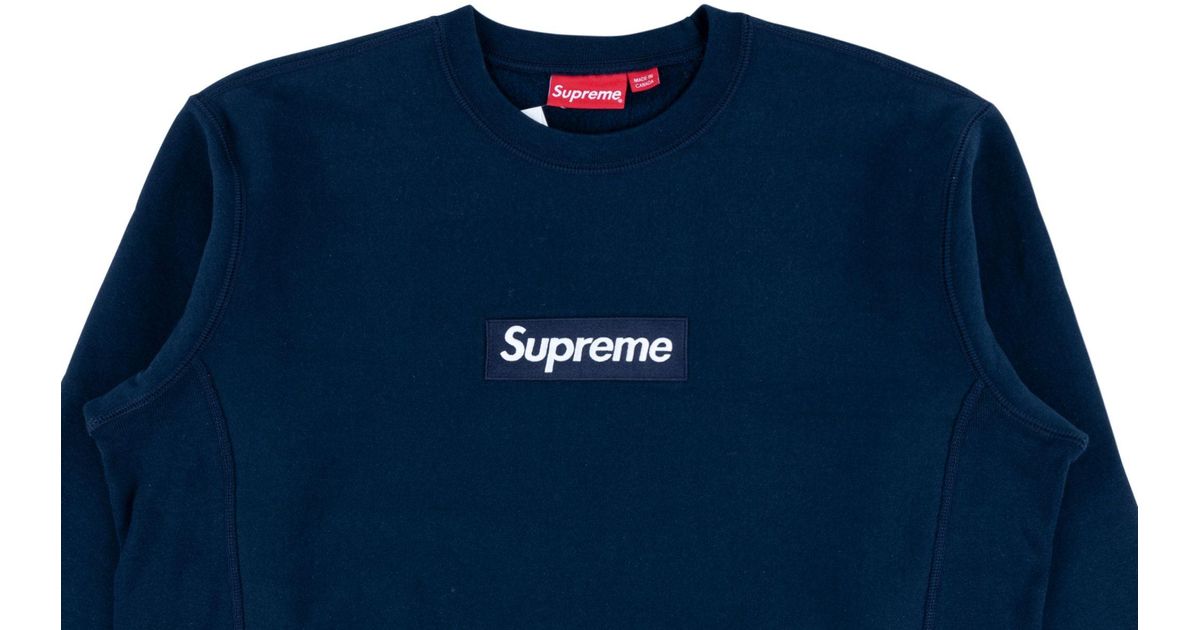 Supreme Logo Sweatshirt in Blue for Men | Lyst UK