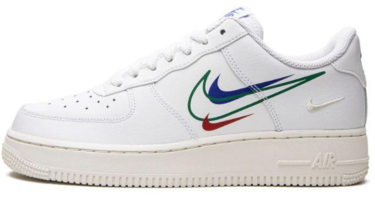 Nike Air Force One "Multi-Swoosh" Shoes in Black | Lyst UK