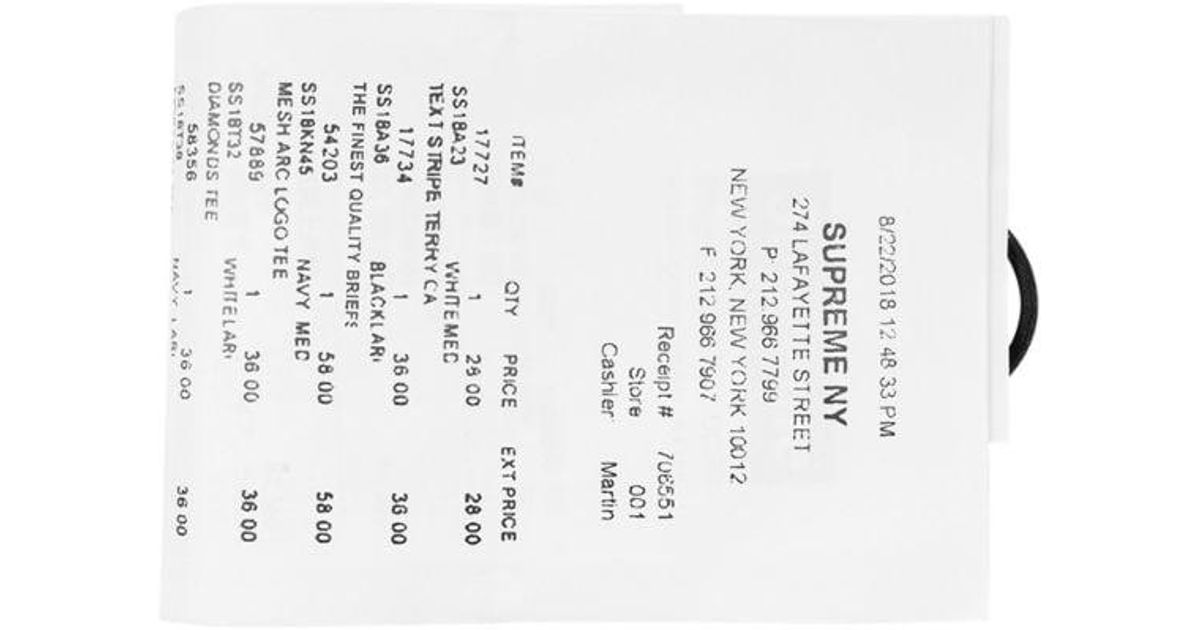 Supreme Mm6 Maison Margiela Receipt Wallet Supreme Mm6 Maison Margiela Receipt Wallet