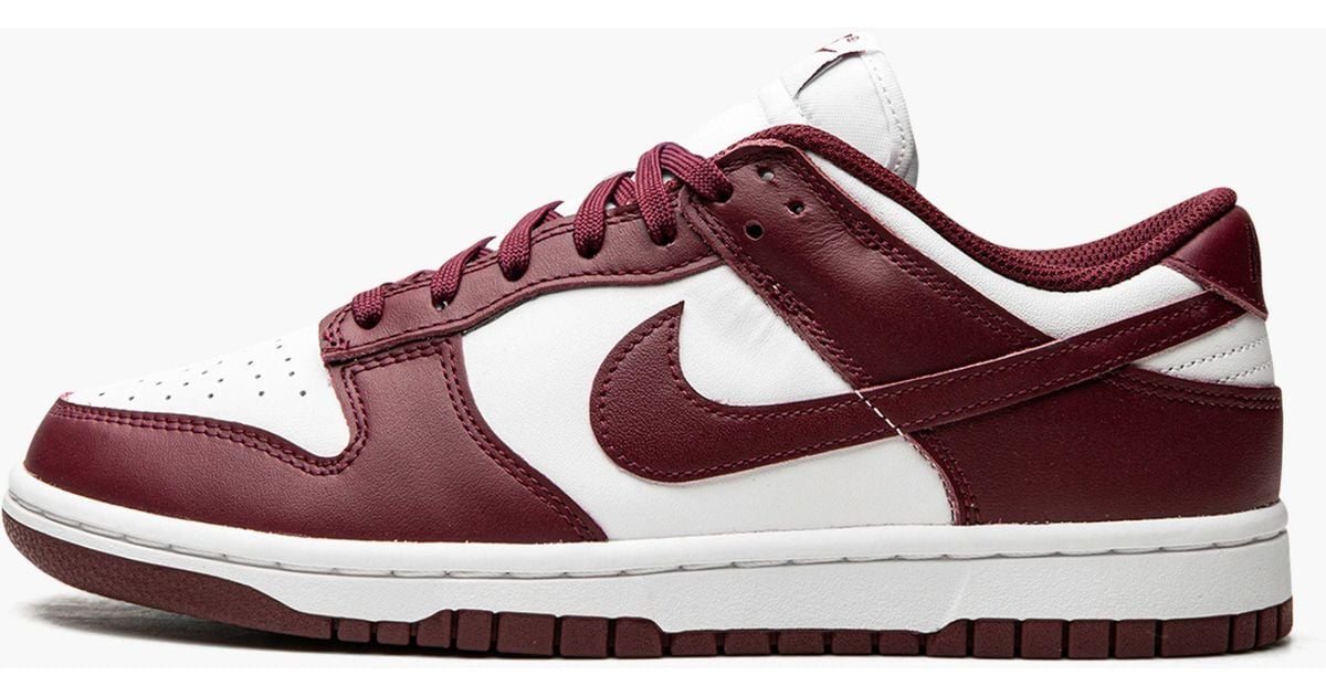 Nike Leather Dunk Low "dark Beetroot" Shoes in White | Lyst