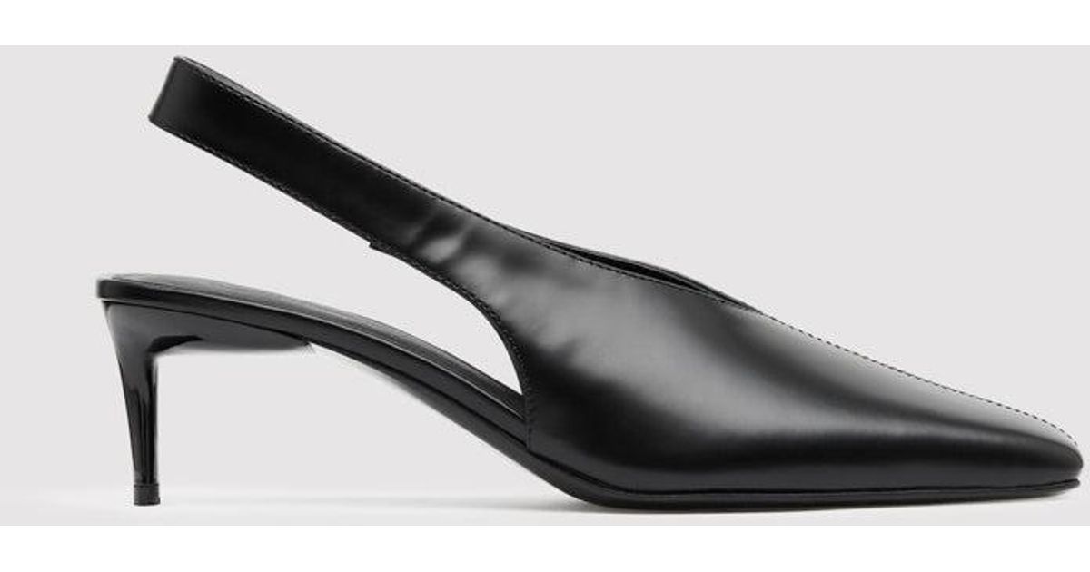 St. Agni Square Toe Sling Back Heel | Lyst