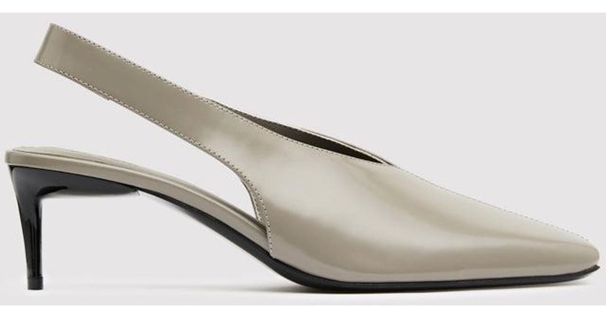 St. Agni Square Toe Sling Back Heel | Lyst