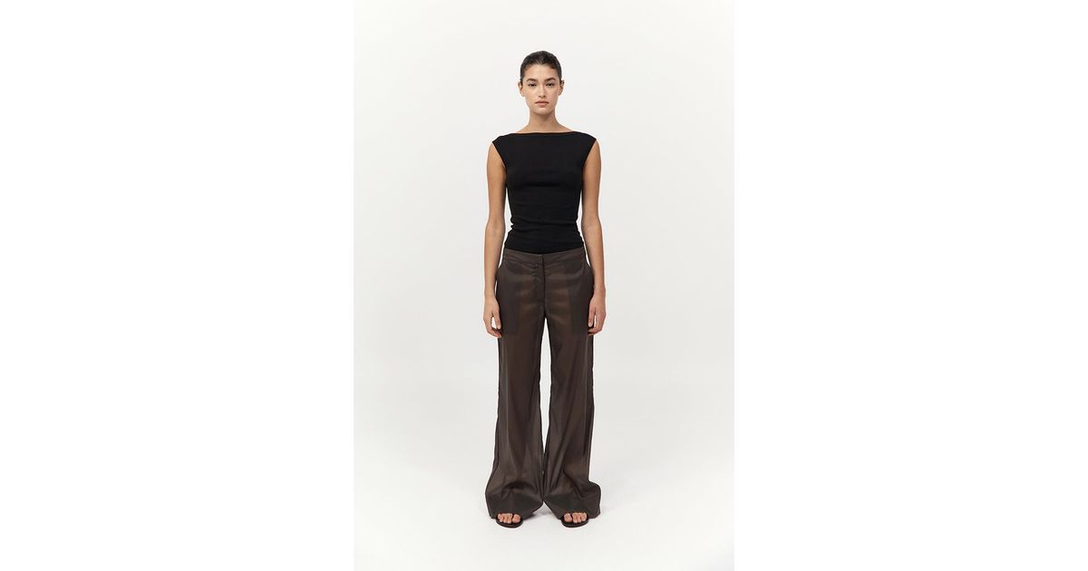 St. Agni Tailored Transparent Pants | Lyst
