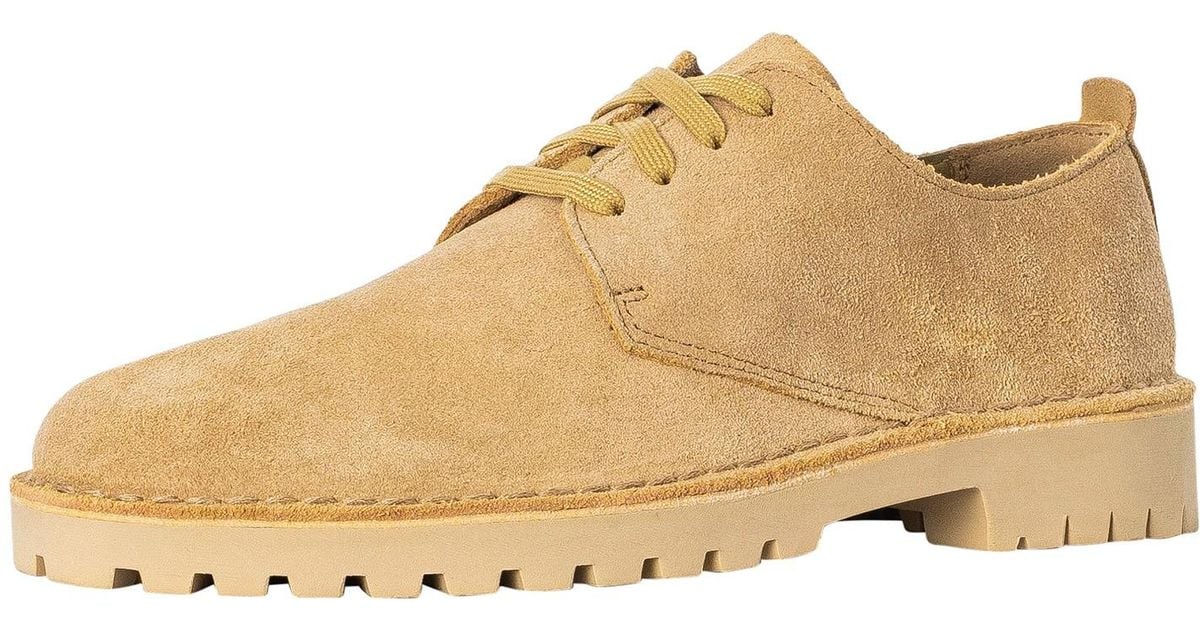 Clarks Desert Rock Suede Low Shoes in Natural for Men | Lyst