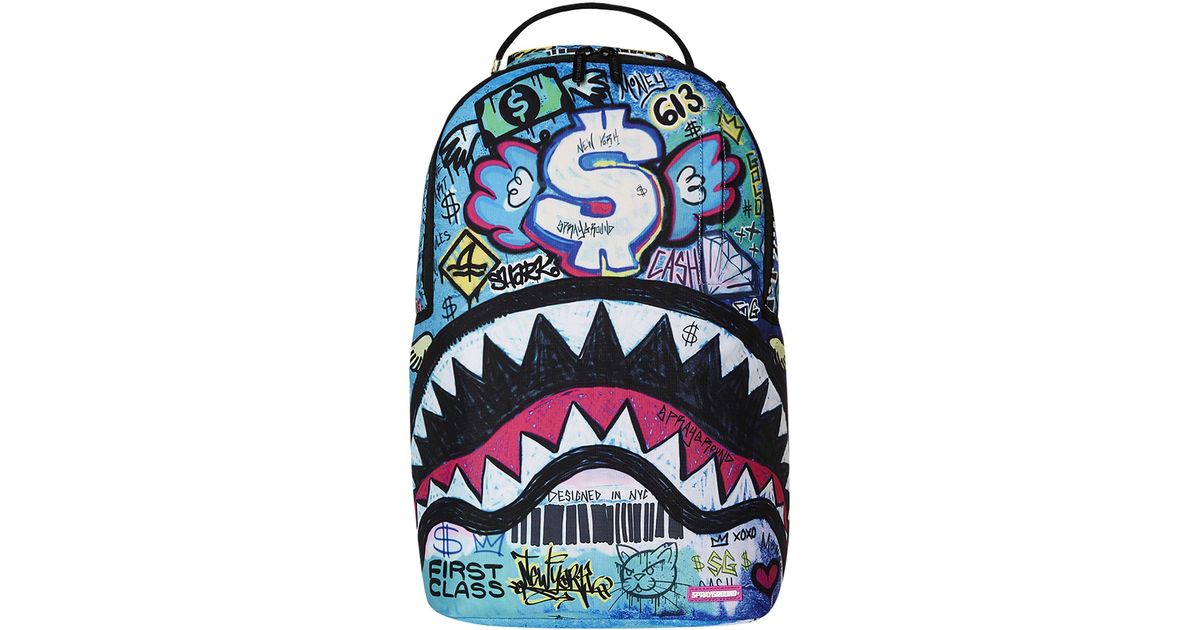 Sprayground 20l Street Graffiti Backpack in Blue for Men | Lyst