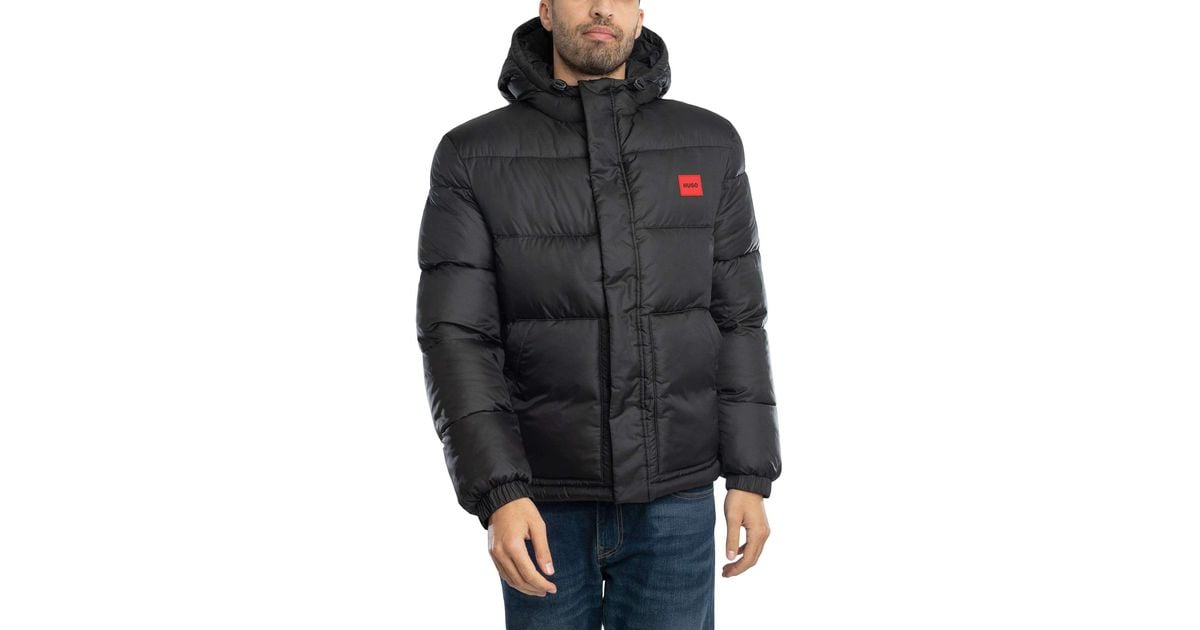HUGO Baro2441 Puffer Jacket in Gray for Men | Lyst