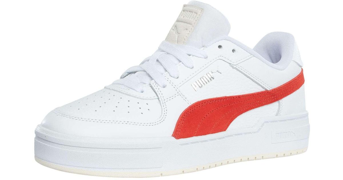 PUMA Pro Suede Trainers in White for Men | Lyst