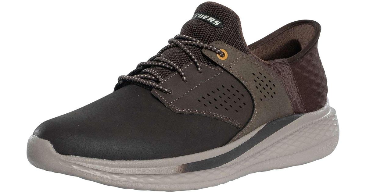 Skechers Slip-ins Slade Macklin Relaxed Trainers in Brown for Men | Lyst