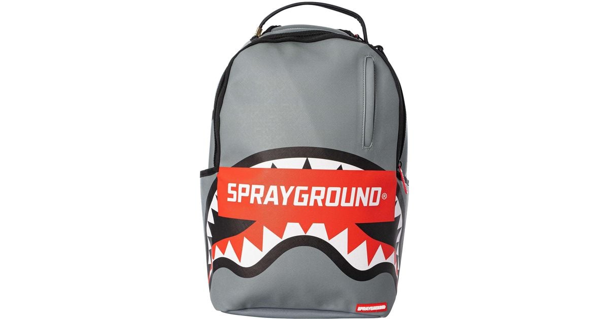 Sprayground Smash Logo Backpack in Gray for Men | Lyst