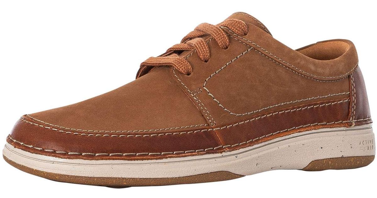 Clarks Nature 5 Lo Leather Shoes in Brown for Men | Lyst