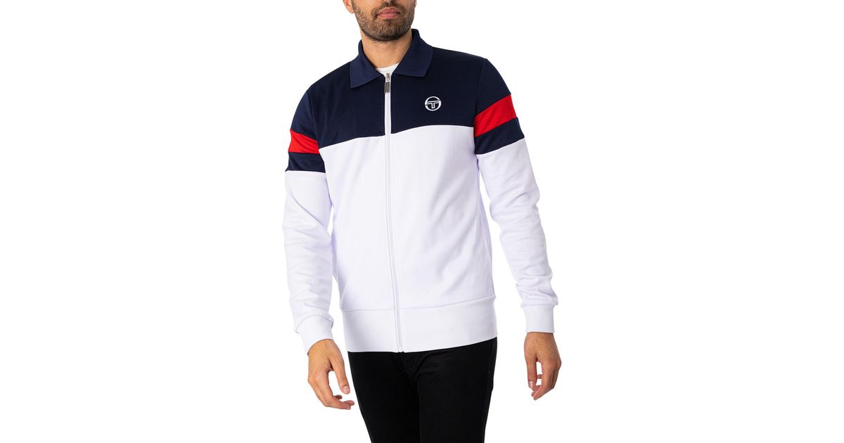 Sergio Tacchini Tomme Track Jacket in White for Men | Lyst