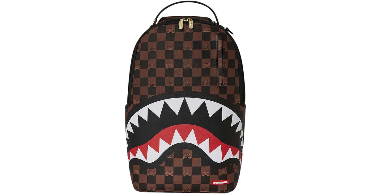 Sprayground 20l Peeking Character Check Backpack in Black for Men ...