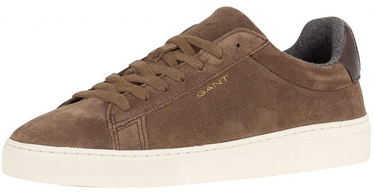 GANT Mud Brown Major Suede Trainers for Men - Lyst