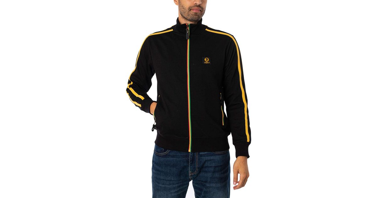 Trojan Contrast Track Jacket in Black for Men | Lyst
