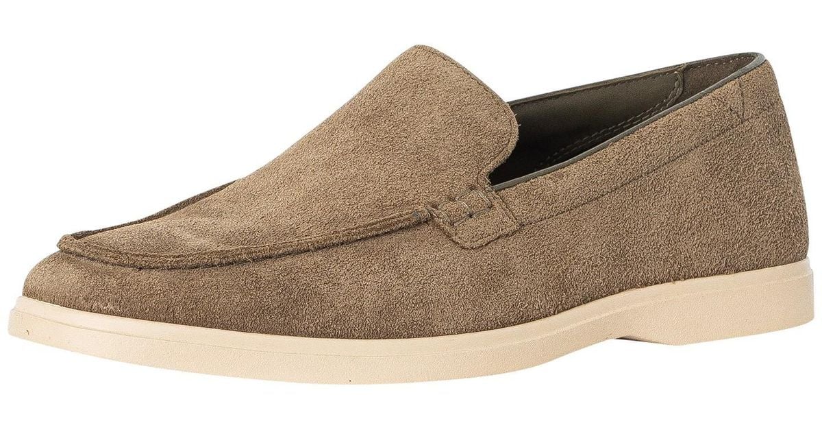 Clarks Torford Easy Suede Loafers in Natural for Men | Lyst UK