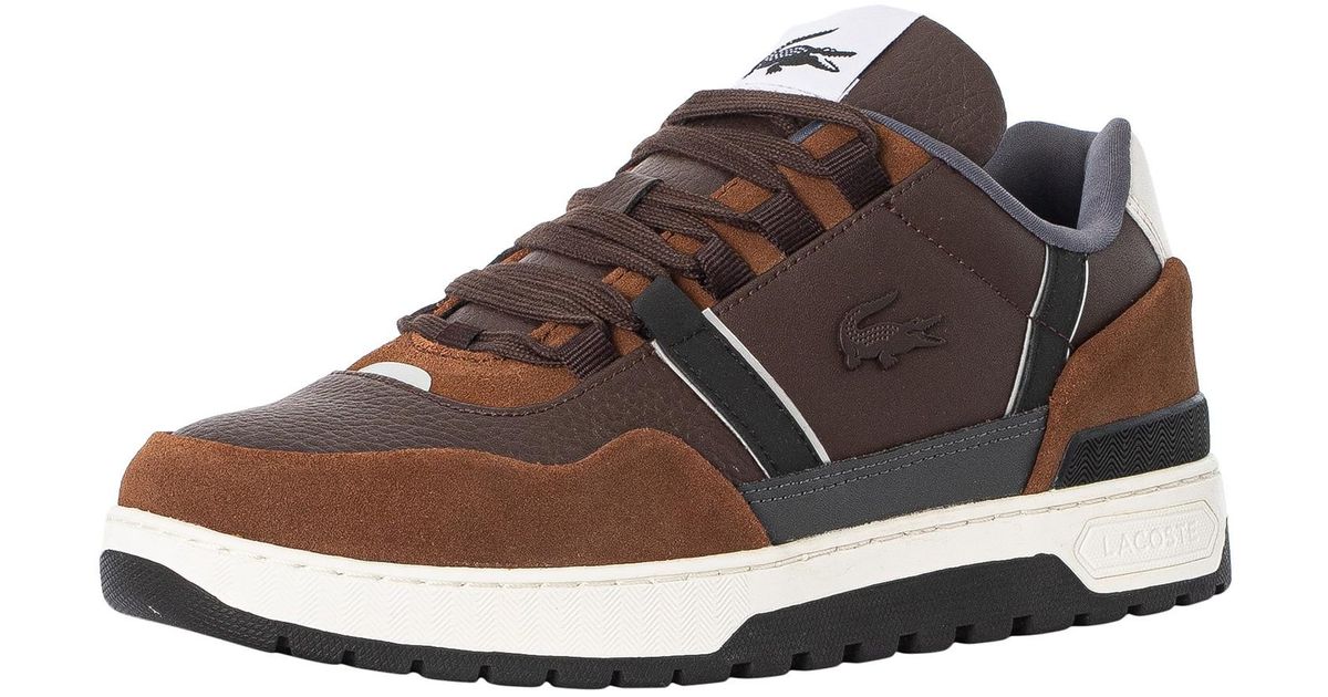 Lacoste T-clip Winter 223 2 Sma Leather Trainers in Brown for Men | Lyst