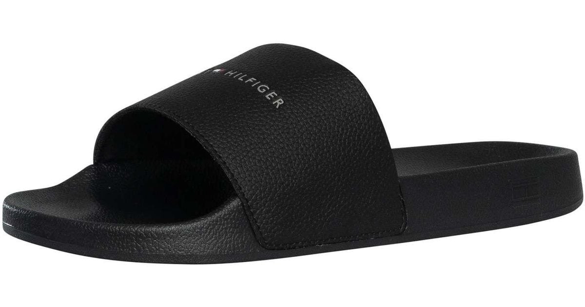 Tommy Hilfiger Nyc Pool Sliders in Black for Men | Lyst
