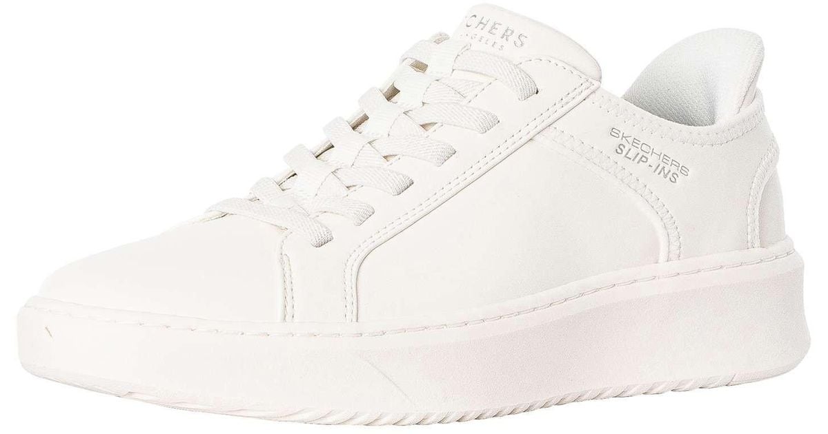 Skechers Slip-ins Court Break - Double Vented Trainers in White for Men ...