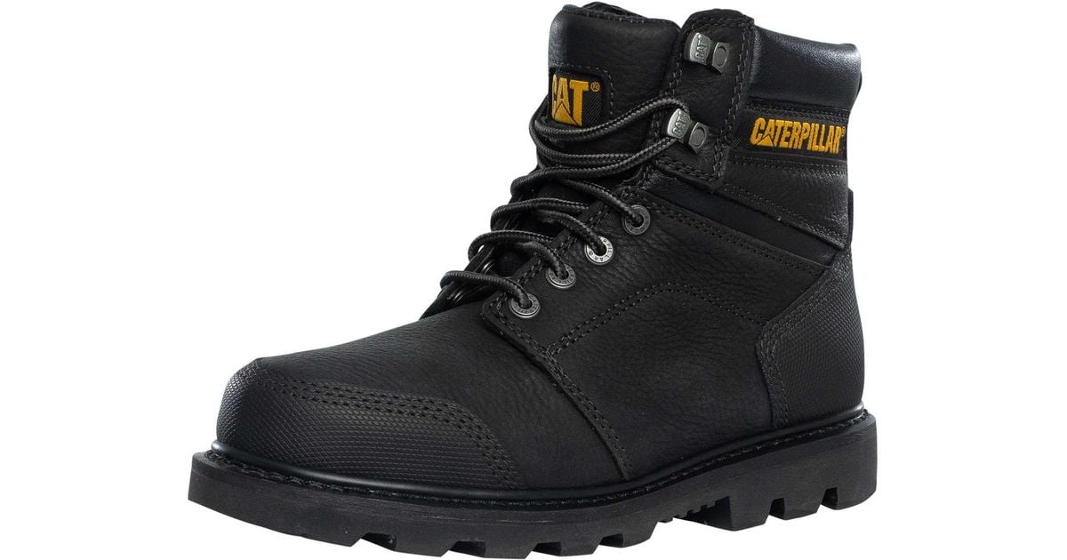 Caterpillar Allerton Wide Leather Boots in Black for Men | Lyst