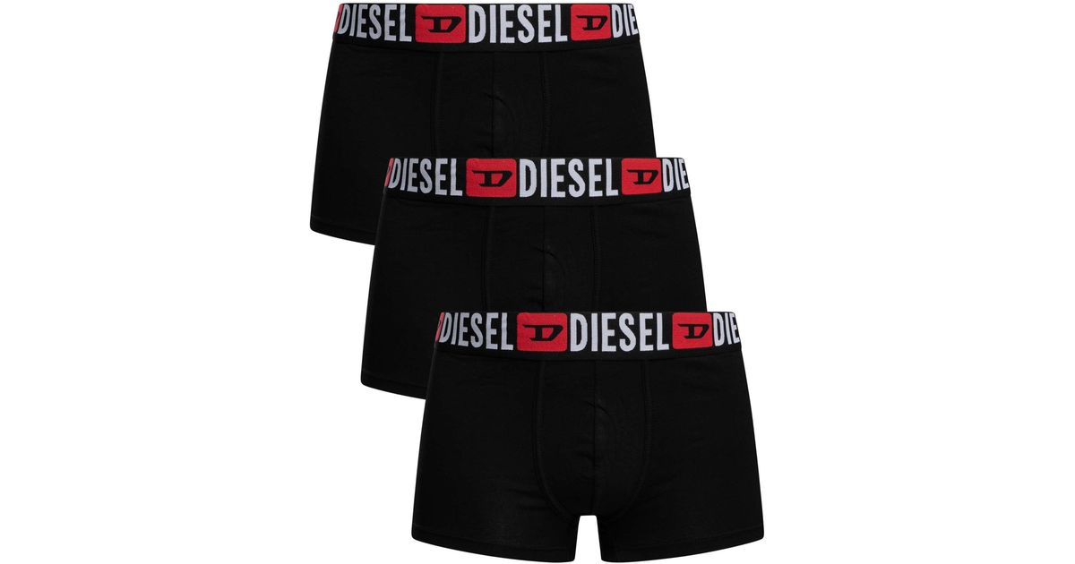 DIESEL 3 Pack Damien Trunks in Black for Men | Lyst UK