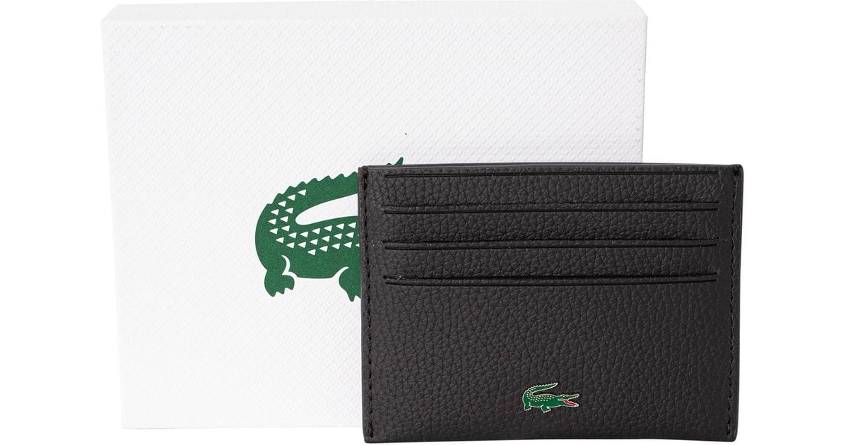 Lacoste Card Holder Wallet in Black for Men | Lyst