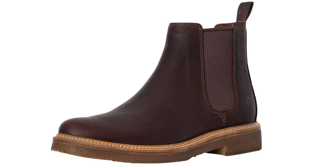 Clarks Clarkdale Easy Leather Chelsea Boots in Brown for Men | Lyst UK