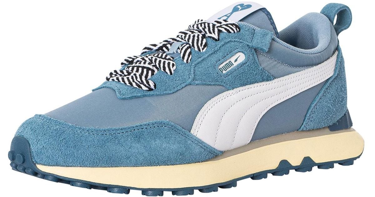 PUMA Rider Fv Ami Suede Trainers in Blue for Men | Lyst
