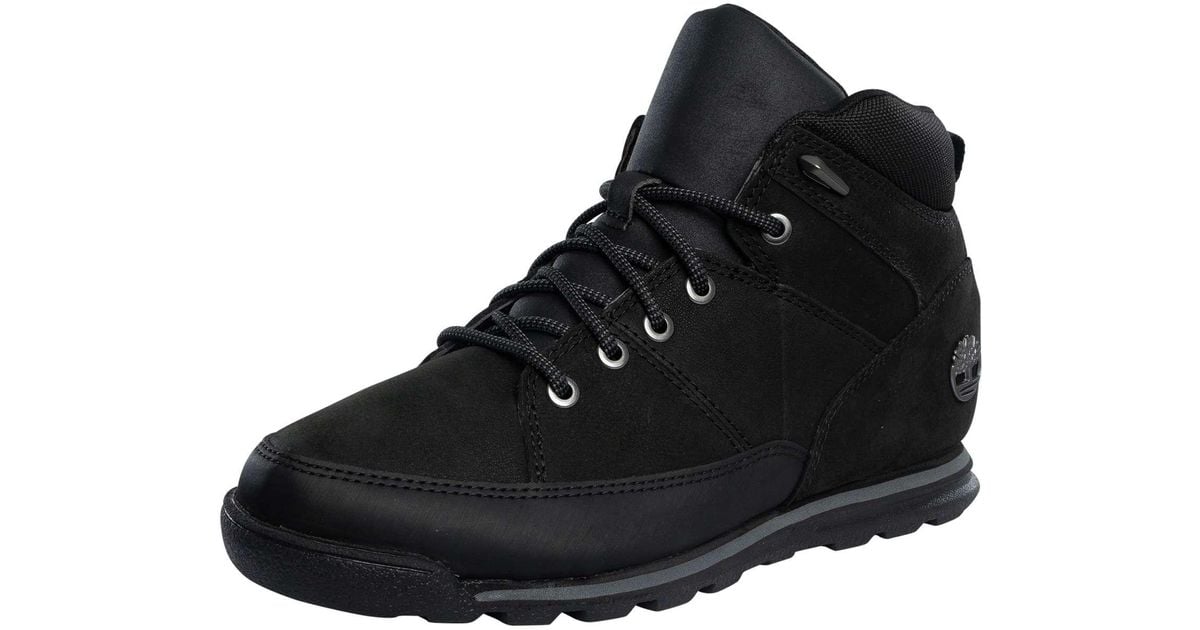 Timberland Euro Rock Mid Lace Boots in Black for Men | Lyst