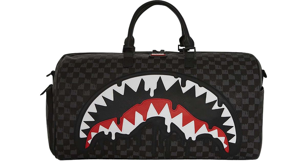 Sprayground Dripping Shark In Paris Duffle Bag in Black for Men | Lyst