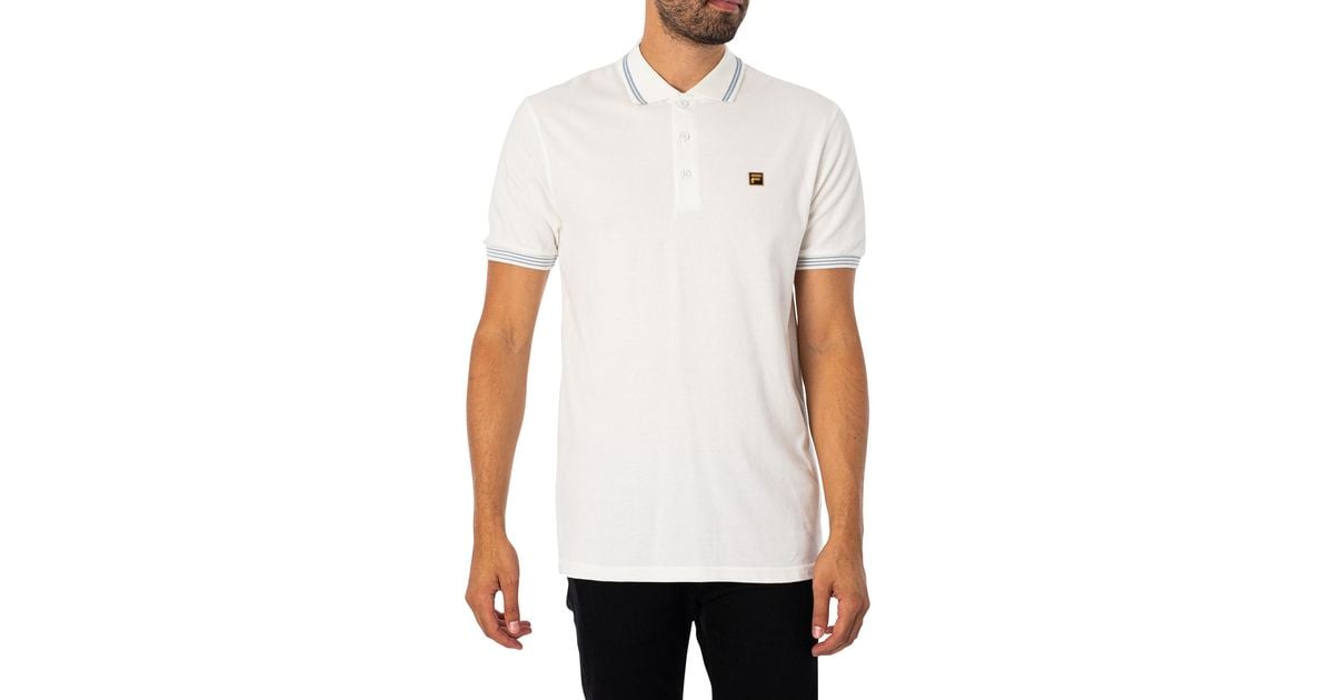 Fila Soren Tipped Polo Shirt in White for Men | Lyst