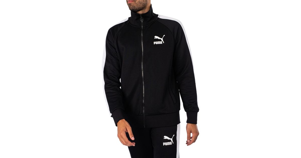 PUMA Iconic T7 Track Jacket in Black for Men | Lyst