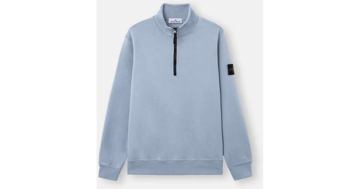 Stone Island 6100070 Organic Cotton Fleece in Blue for Men | Lyst UK