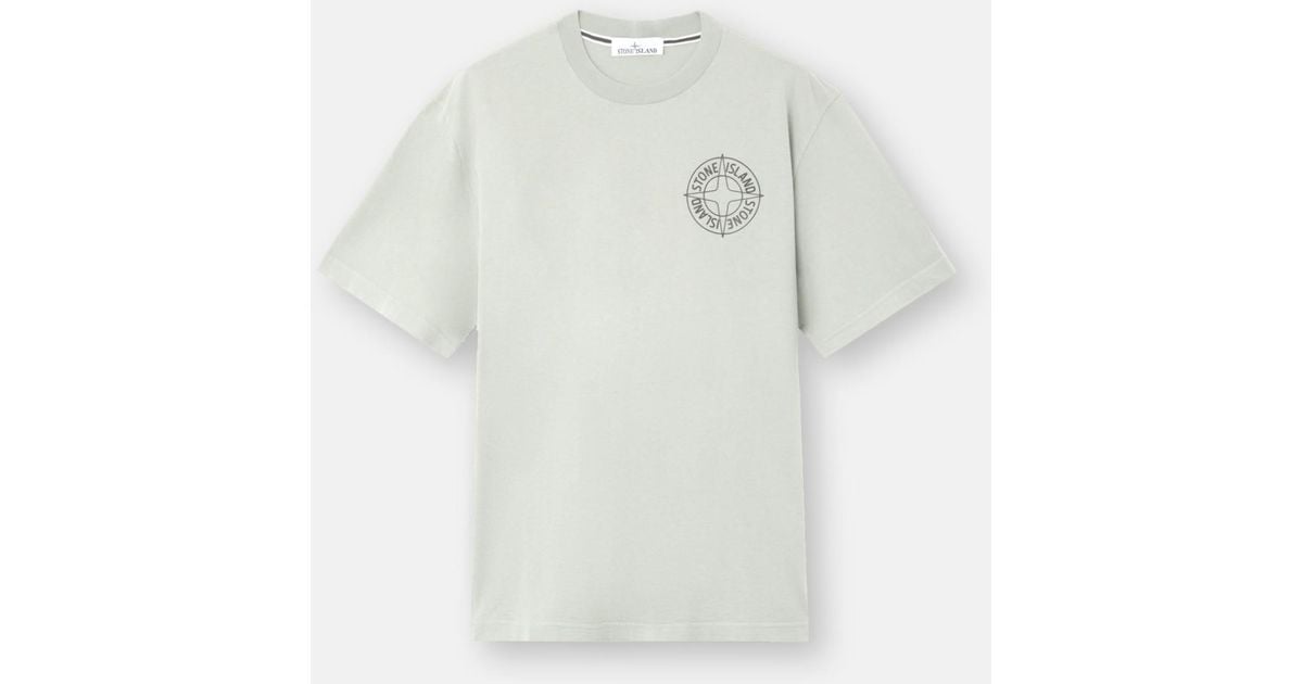 Stone Island 2100001 Organic Cotton Jersey in White for Men | Lyst UK
