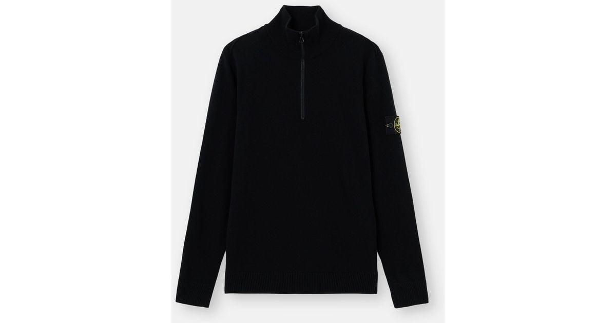 Stone Island 5100012 Light Rws Geelong Wool in Black for Men | Lyst UK