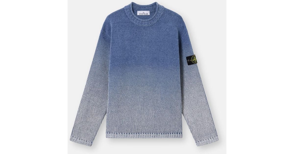 Stone Island 5100003 Cotton Chenille Degradé Print in Blue for Men | Lyst
