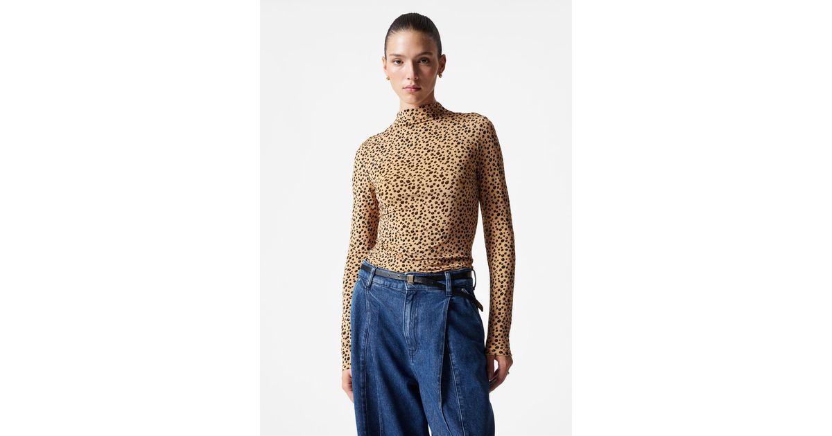 & Other Stories Mock-neck Top in Blue | Lyst