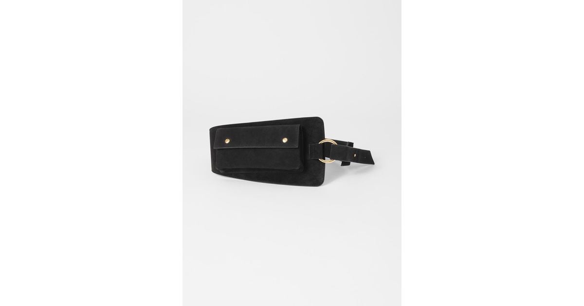 & Other Stories Suede Belt Bag in Black | Lyst