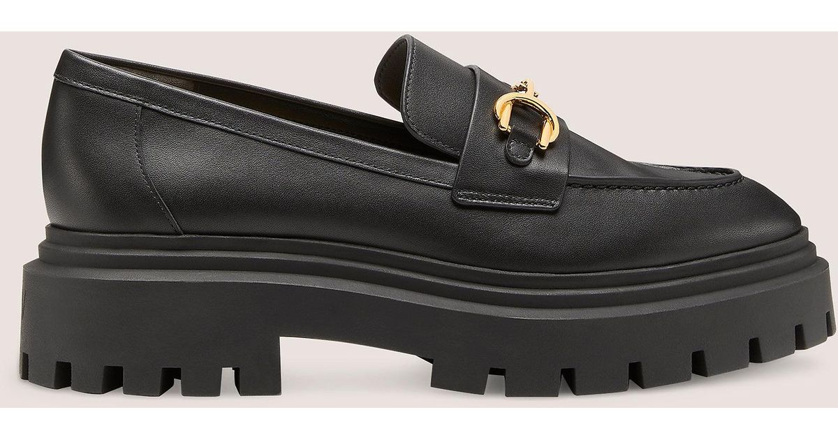 Stuart Weitzman Owen Buckle Ultra Lug Loafer The Sw Outlet in Black | Lyst