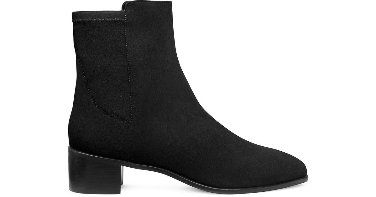 Stuart Weitzman City Block Square-toe 45 Bootie in Black | Lyst