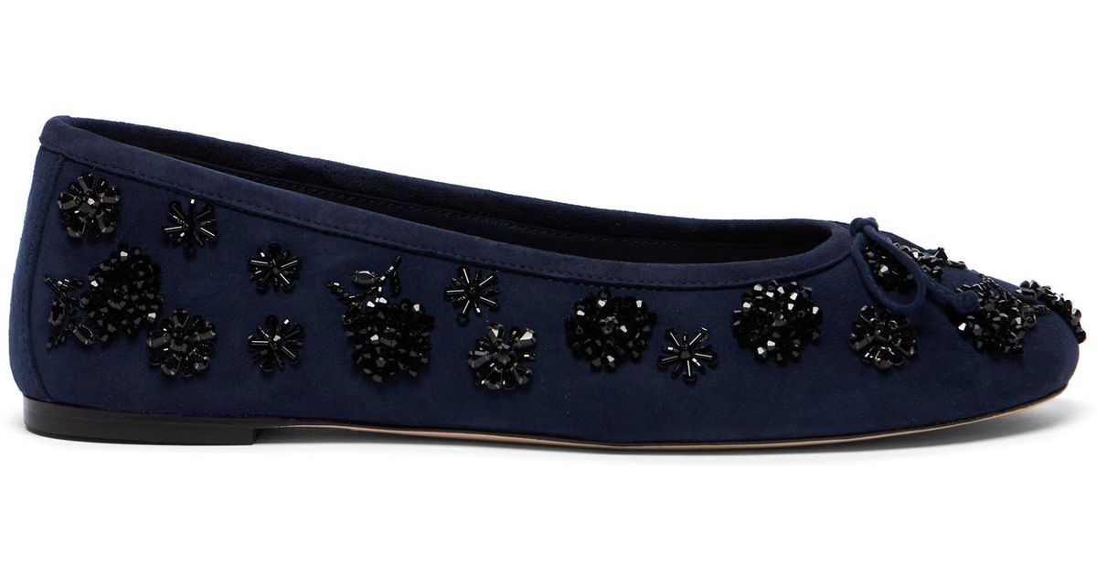 Stuart Weitzman Prima Bow Ballet in Blue | Lyst UK