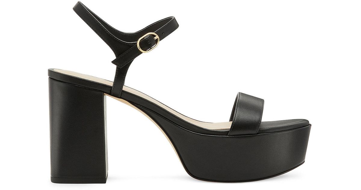 Stuart Weitzman Dancer Mid Block Platform Sandal The Sw Outlet in Black ...